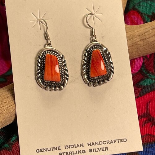 Spiny Oyster Dangle Earrings Shell Earrings Shell Lever Back - Etsy