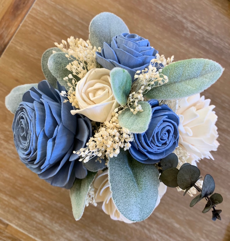 Wood Flower Mini Bouquet Sola Wood Flowers Wooden Flower | Etsy