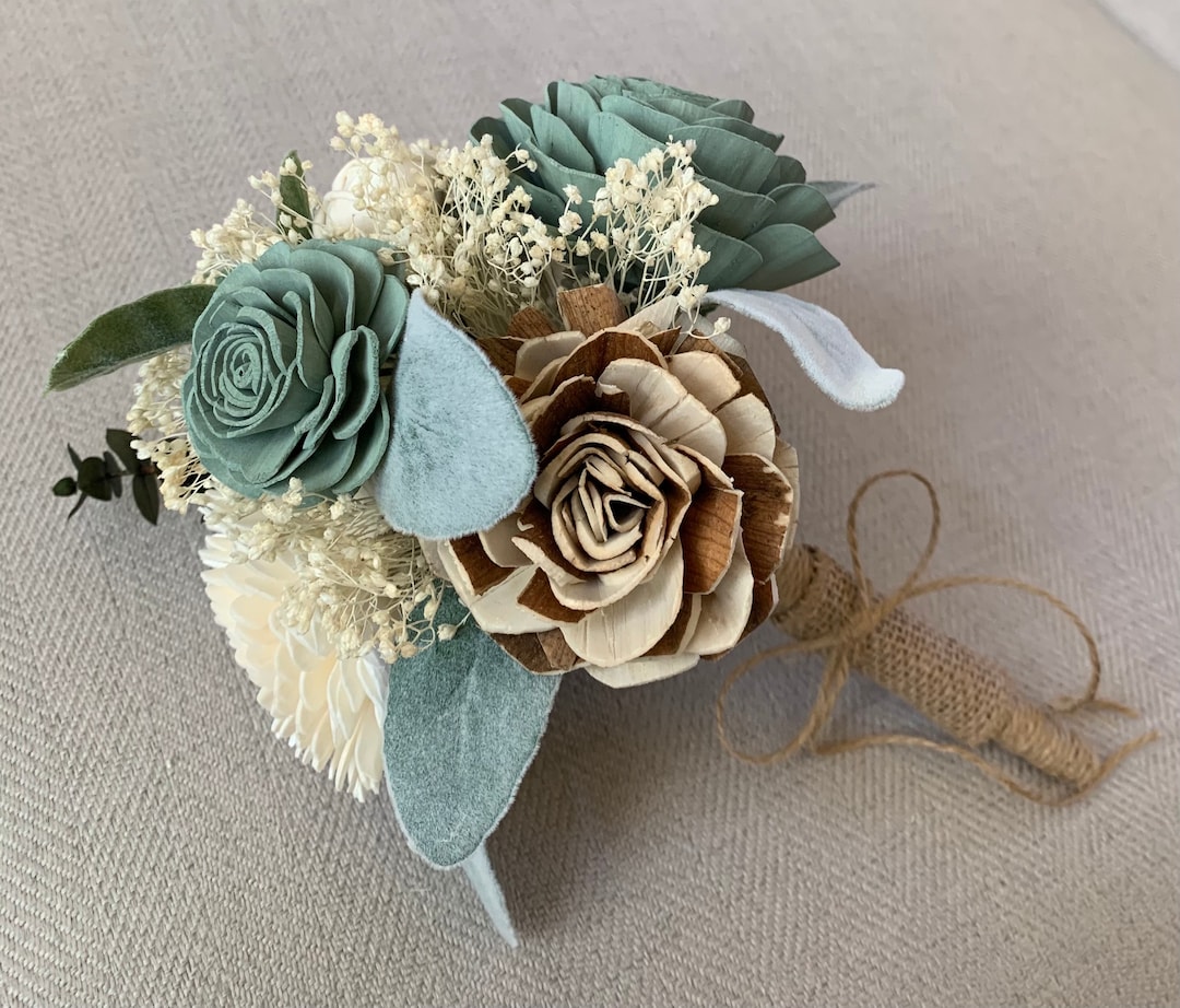 Wood Flower Mini Bouquet, Sola Wood Flowers, Wooden Flower Bouquet ...