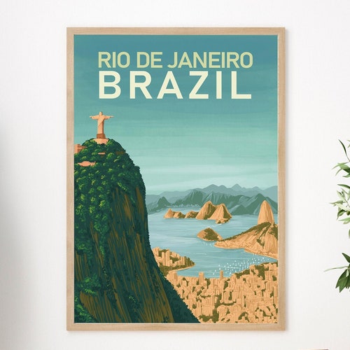 Rio De Janeiro Brazil Travel Poster Brazil Print Brazil Art - Etsy