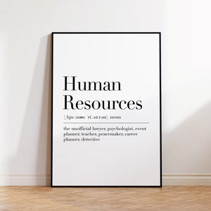 Human Resources, Human Resources Print, Human Resources Poster, Human ...