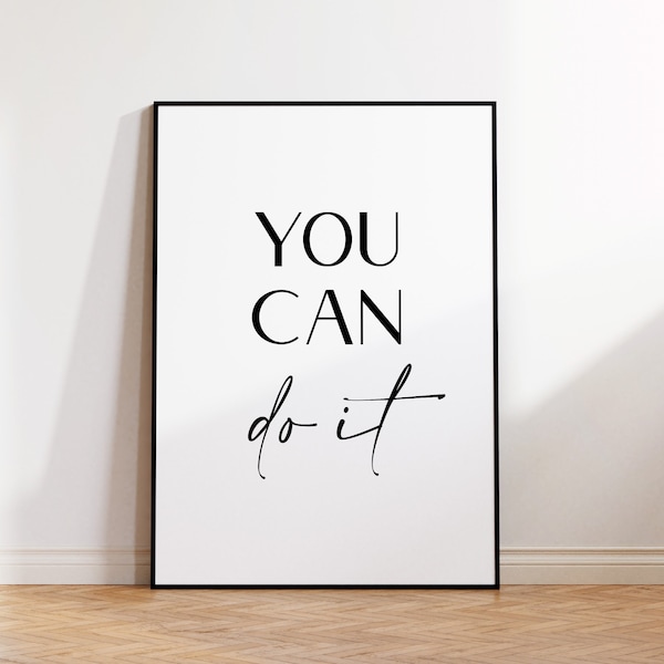 You Can Do It Signs - Etsy