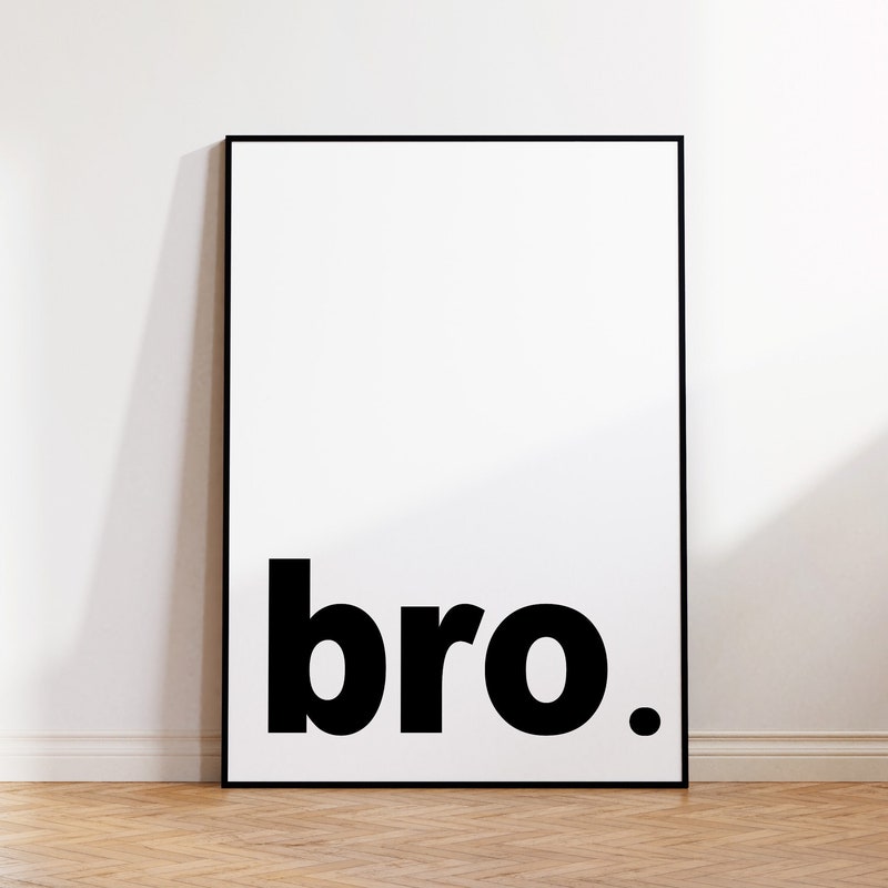 Bro Wall Art - Etsy