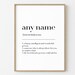 Personalized Name Definitionany Name Printbest Friend - Etsy