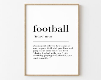 Football Definition Sign - Etsy