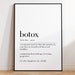 Botox, Botox Poster, Botox Print, Botox Lover Gift, Bathroom Wal Art ...