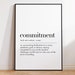 Commitment, Commitment Poster, Commitment Wall Decor, Commitment ...
