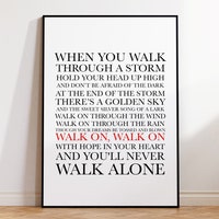 Liverpool FC Legends Football Poster Doodle Text YNWA Print Wall Art ...