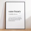 SANCTUARY DEFINITION MEANING | Printable Wall Art | Home Decor ...