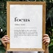 Focus,focus Print,focus Poster,focus Sign,focus Wall Decor,focus ...
