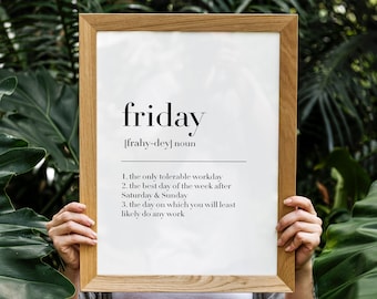 Friday Wall Art - Etsy