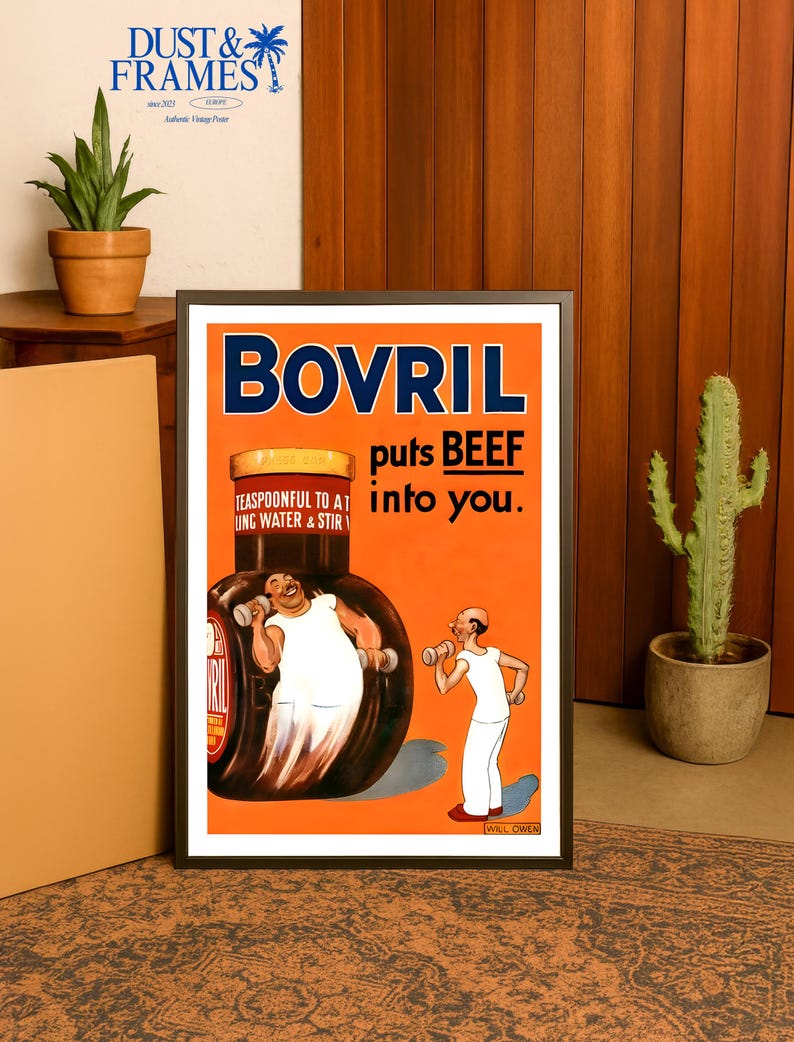 Bovril Vintage Poster, Retro Kitchen Wall Art, Classic Food Decor - Etsy