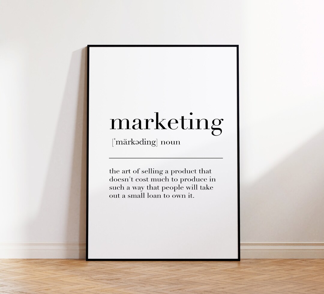Marketing Poster, Marketing Print, Definition Poster, Marketing Gifts ...