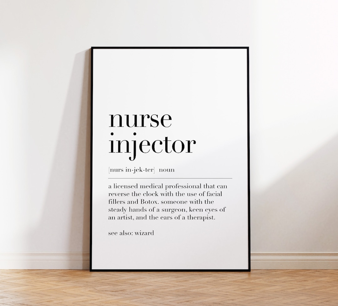 Nurse Injector Definition Print, Nurse Injector Poster, Nurse Injector ...