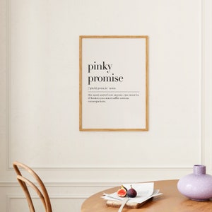 Pinky Promise, Pinky Promise Poster, Pinky Promise Definition Print ...