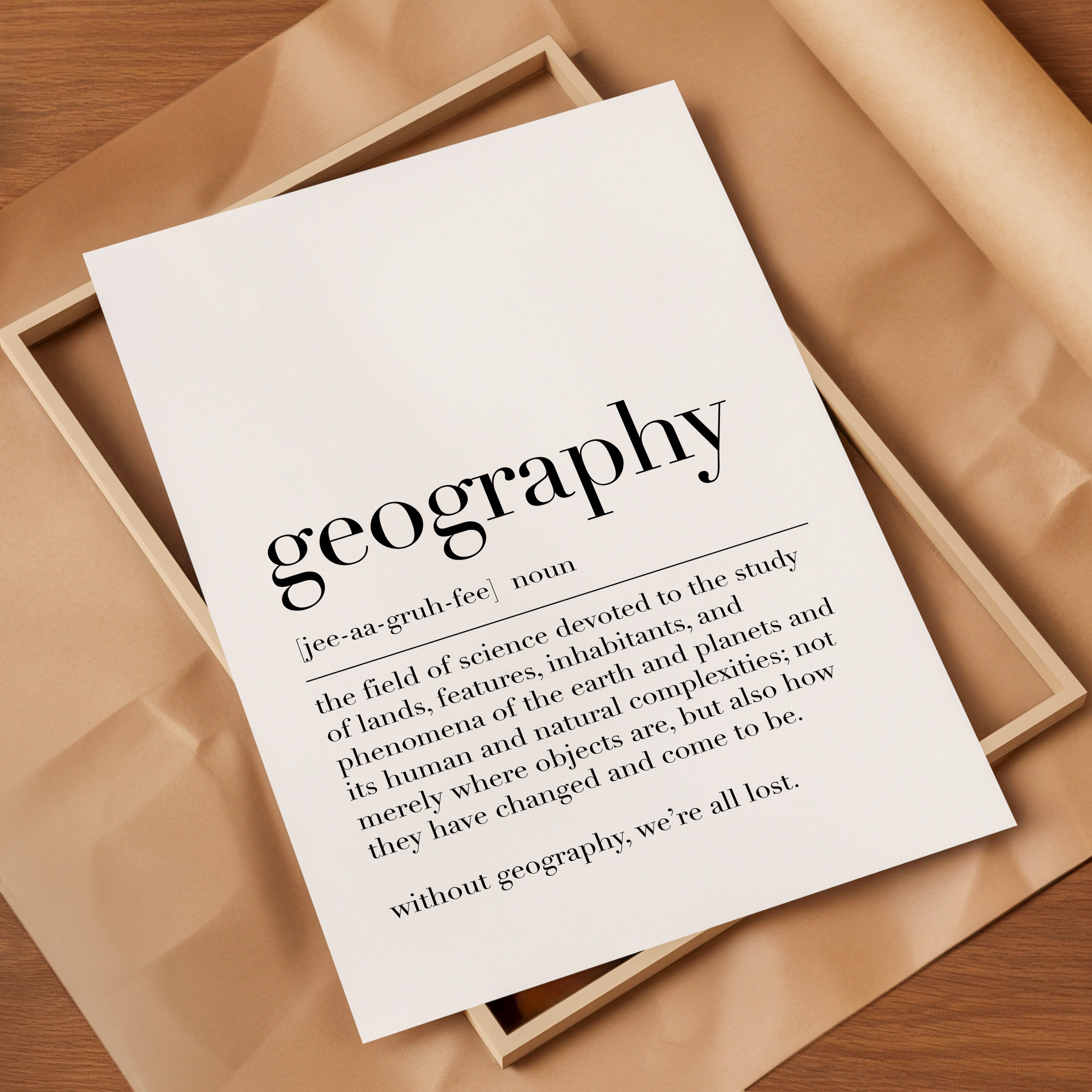 Geography, Geography Definition Print, Classroom Decor, Teacher Funny ...