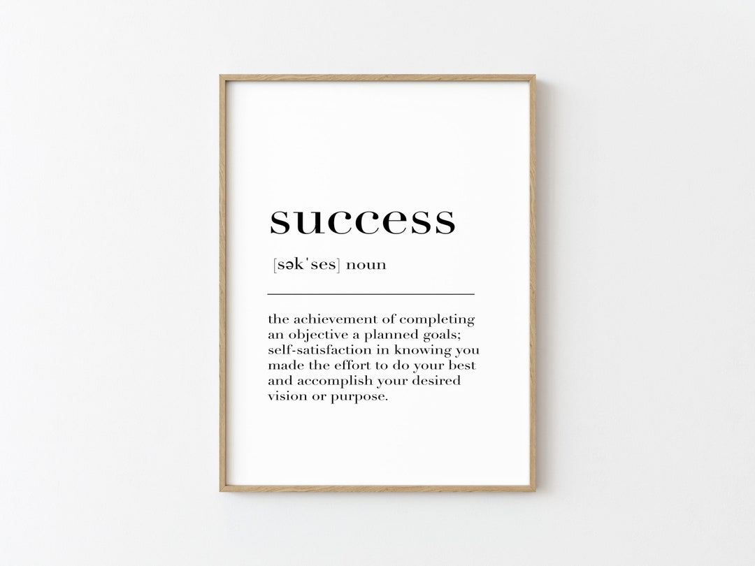 Success Definition Print, Office Decor, Success Print, Inspirational ...