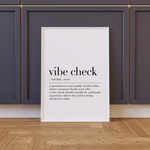Vibe Check Poster, Underwriter Definition Print, Dictionary Poster ...