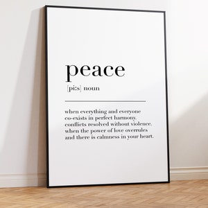 Peace, Peace Print, Peace Poster, Peace Sign, Peace Definition Print ...
