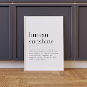 Human Sunshine Definition, Human Sunshine Quote, Human Sunshine Poster ...
