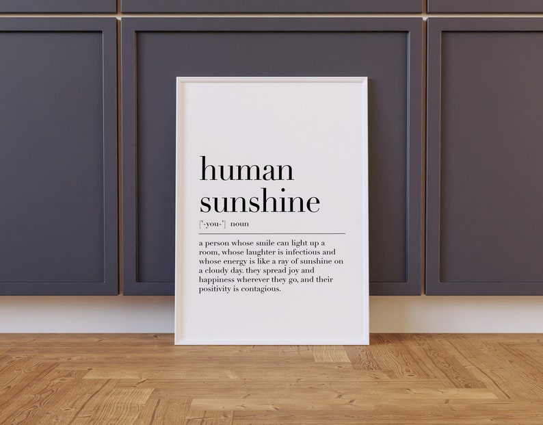 Human Sunshine Definition, Human Sunshine Quote, Human Sunshine Poster ...