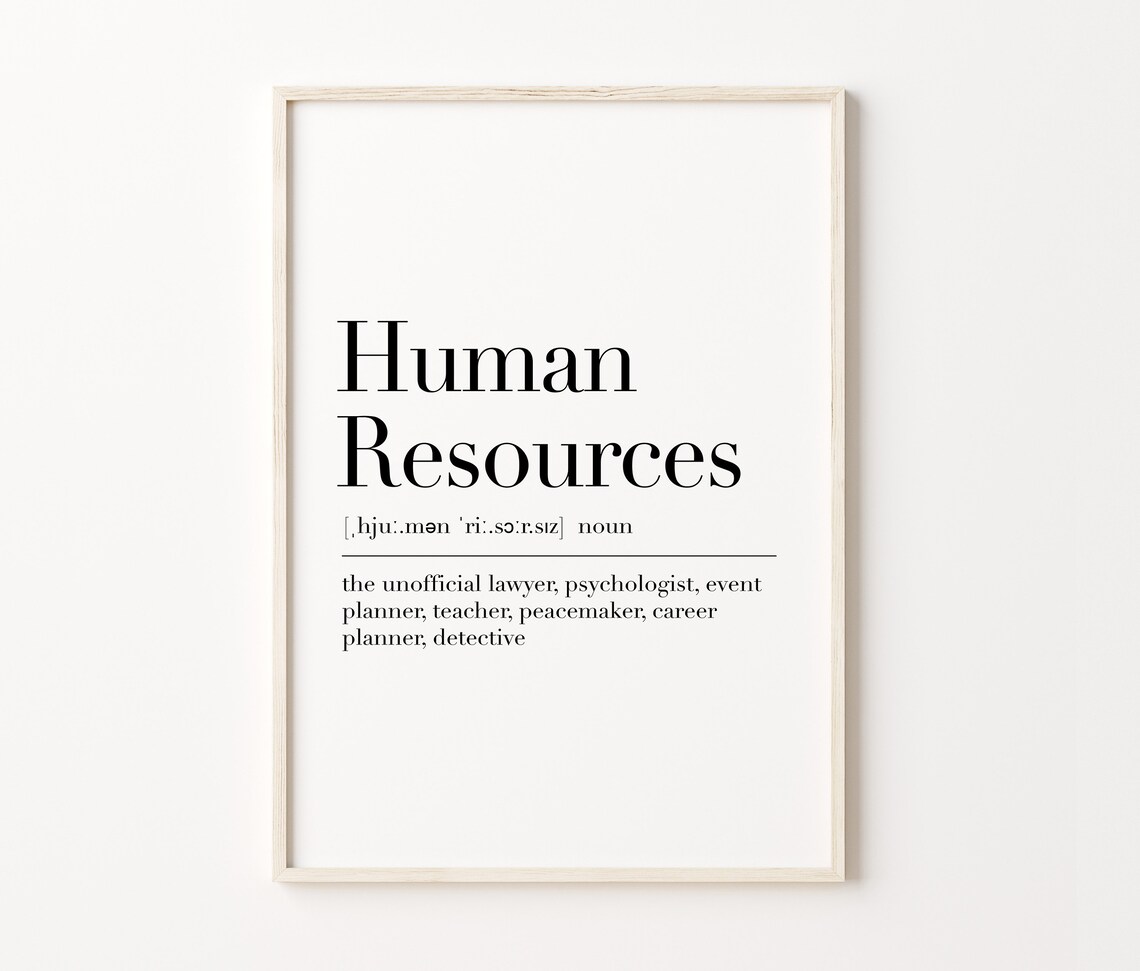 Human Resources, Human Resources Print, Human Resources Poster, Human ...