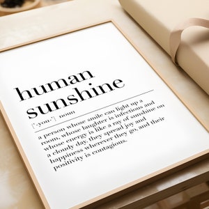 Human Sunshine Definition, Human Sunshine Quote, Human Sunshine Poster ...