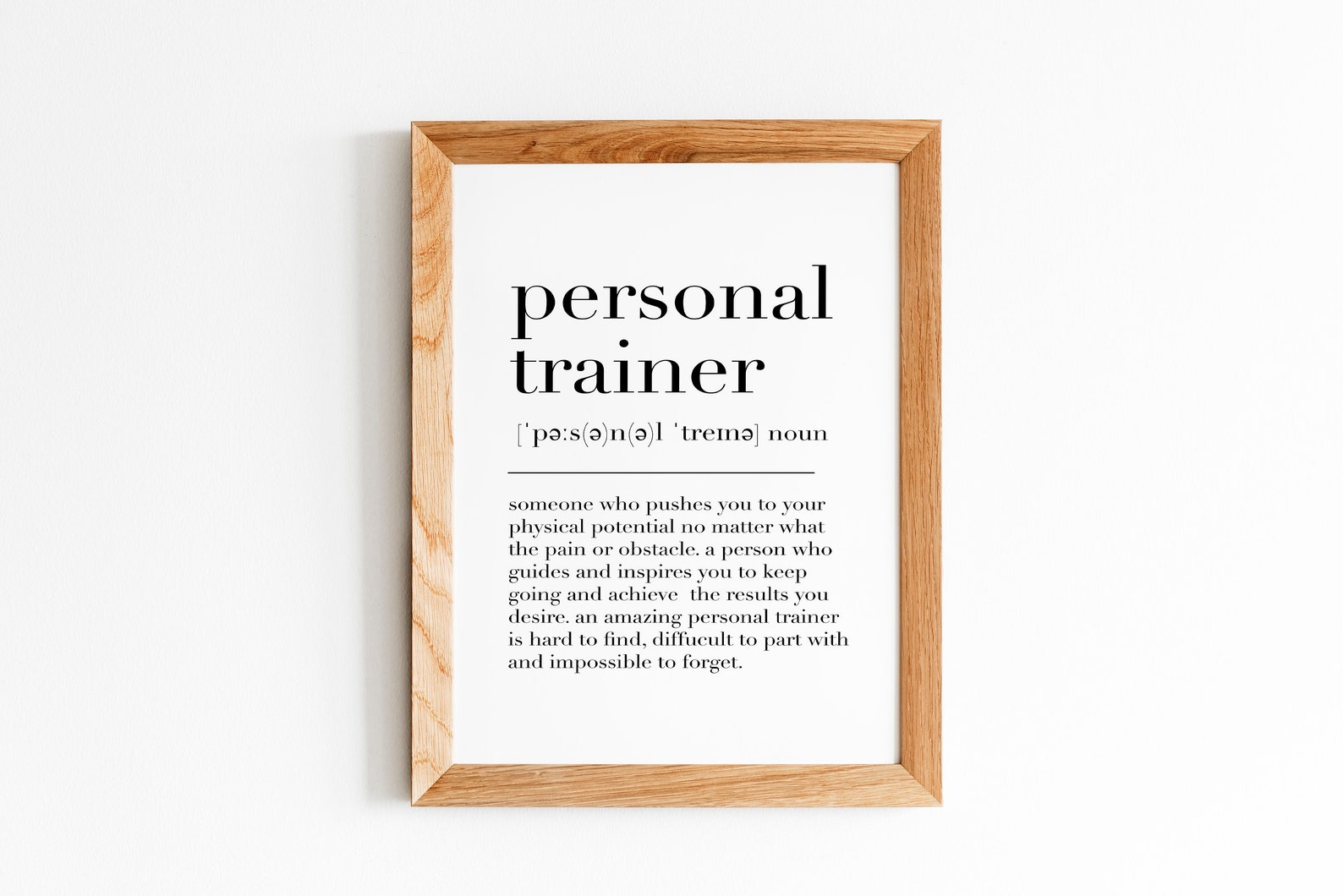 Personal Trainer Definition Print Gift for Personal Trainer | Etsy