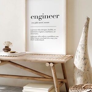 Engineer, Engineer Print, Engineer Poster, Gift for Engineer, Engineer ...
