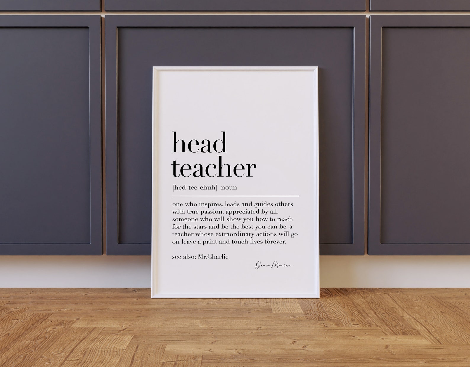 Head Teacher Definition Print, Teacher Gifts, Teacher Poster, Quote ...