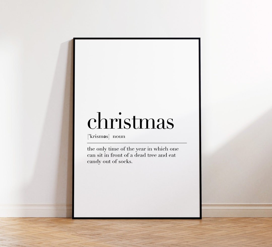 Christmas Definition Print, Christmas Print, Gift for Christmas ...