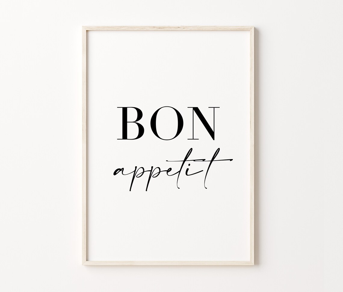 Bon Appetit Definition, Bon Appetit Print, Bon Appetit Poster, Bon ...