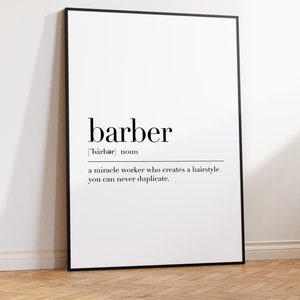 Barber, Barber Definition Print, Barber Print, Definition Poster ...
