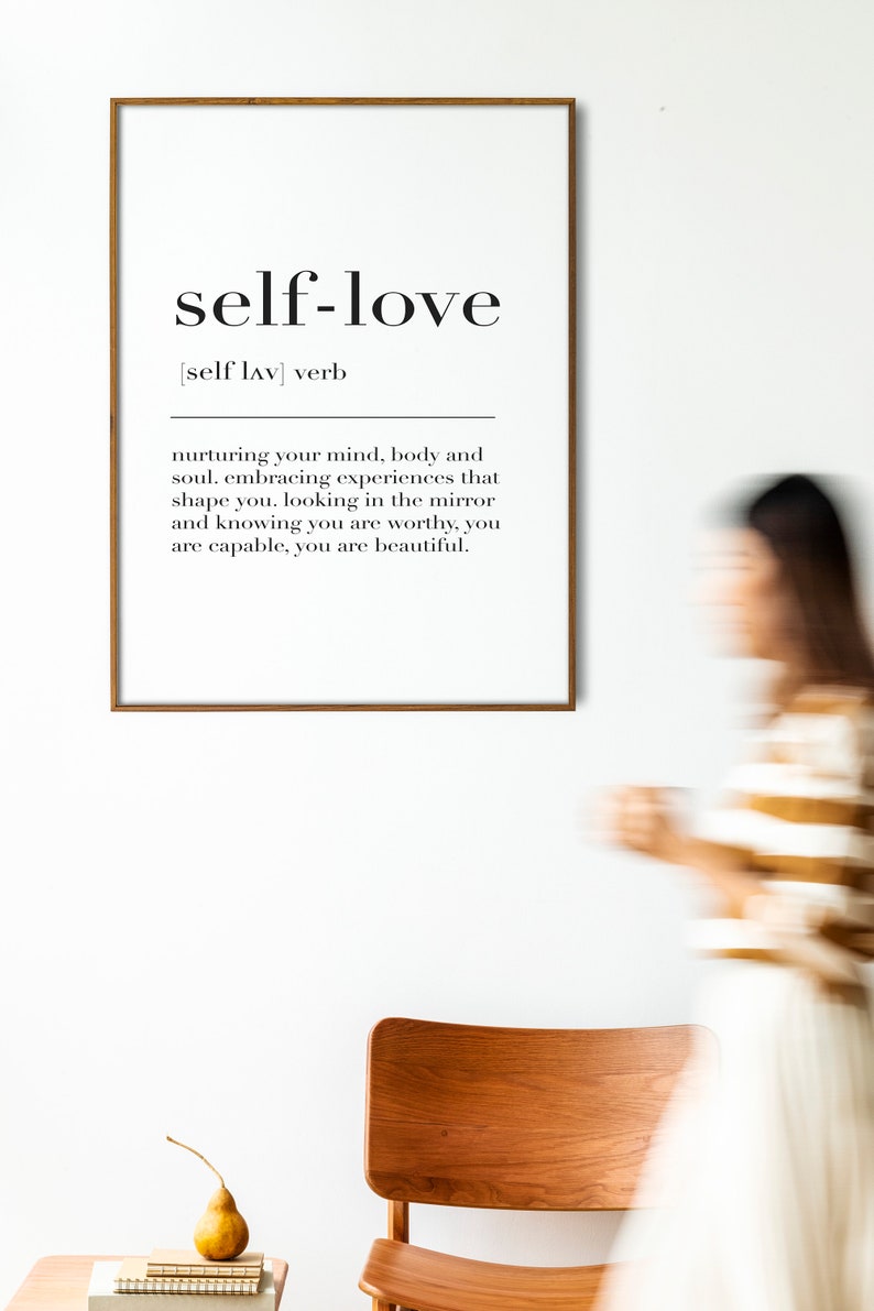 Self Love Definition Print Self Love Print Love Wall Art - Etsy Australia