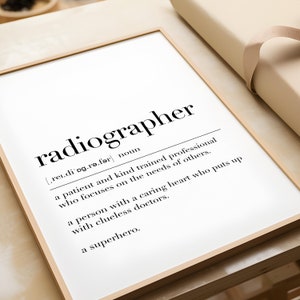 Radiographer, Radiographer Poster, Radiographer Definition ...