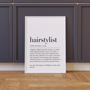 Hairstylist, Hairstylist Poster, Hairstylist Print, Hair Salon Wall ...