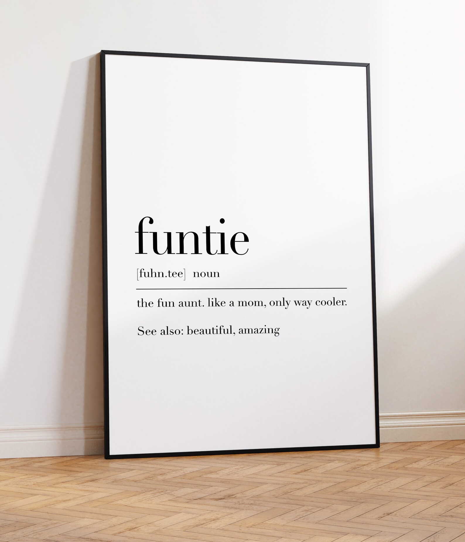 Funtie Definition Print, Funtie Poster, Funtie Quote Wall Art, Gift for ...