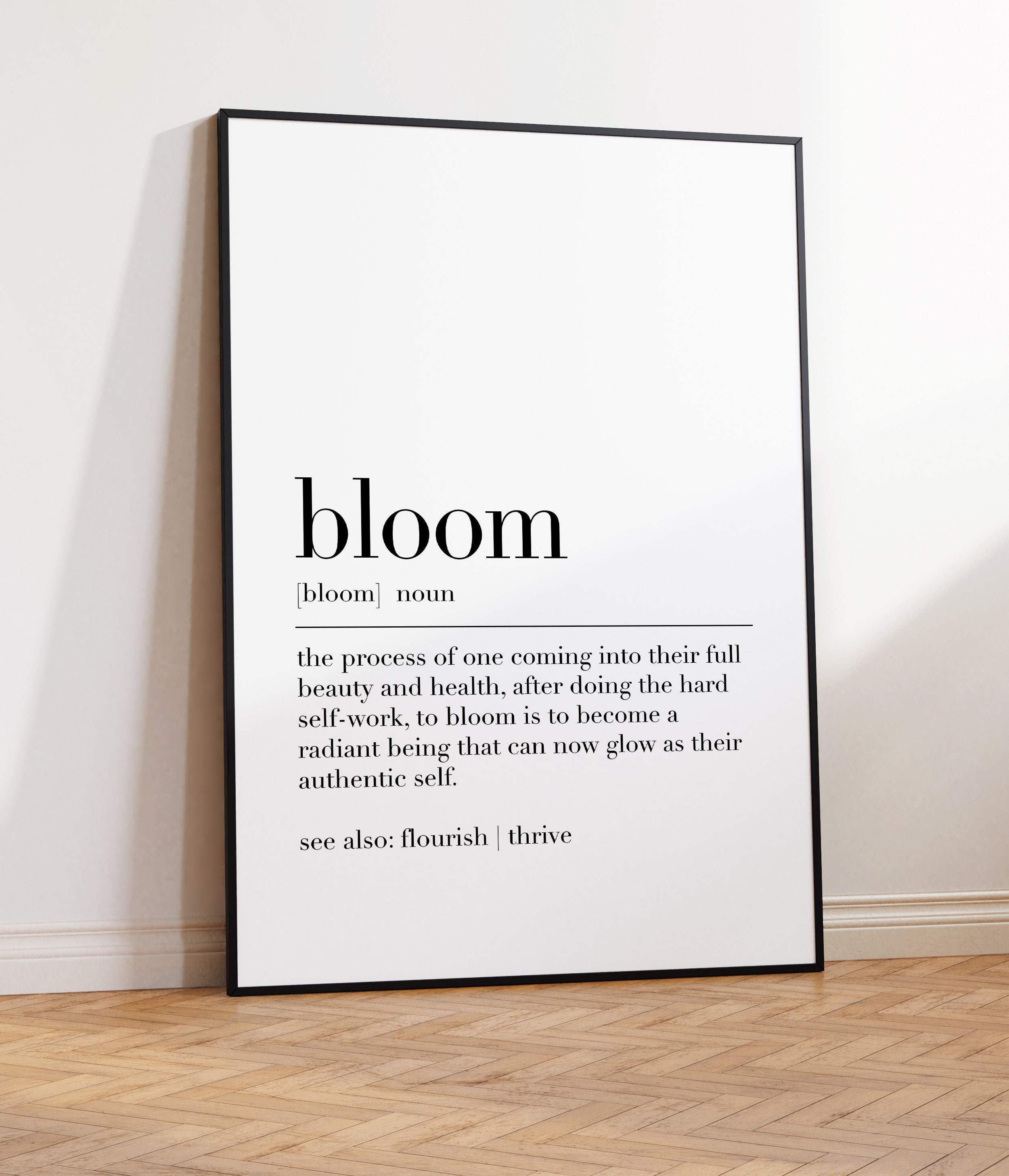 Bloom Definition Print, Bloom Quote Prints, Bloom Poster, Motivational ...