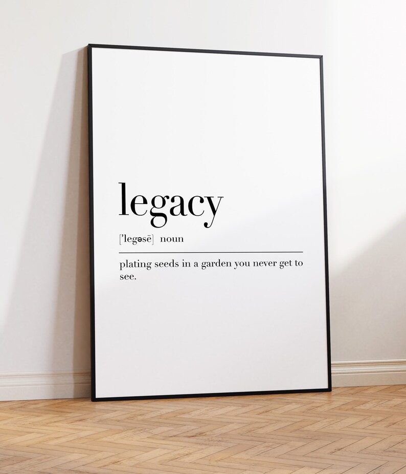 Legacy Definition Print, Legacy Poster, Definition Poster, Legacy Gifts ...