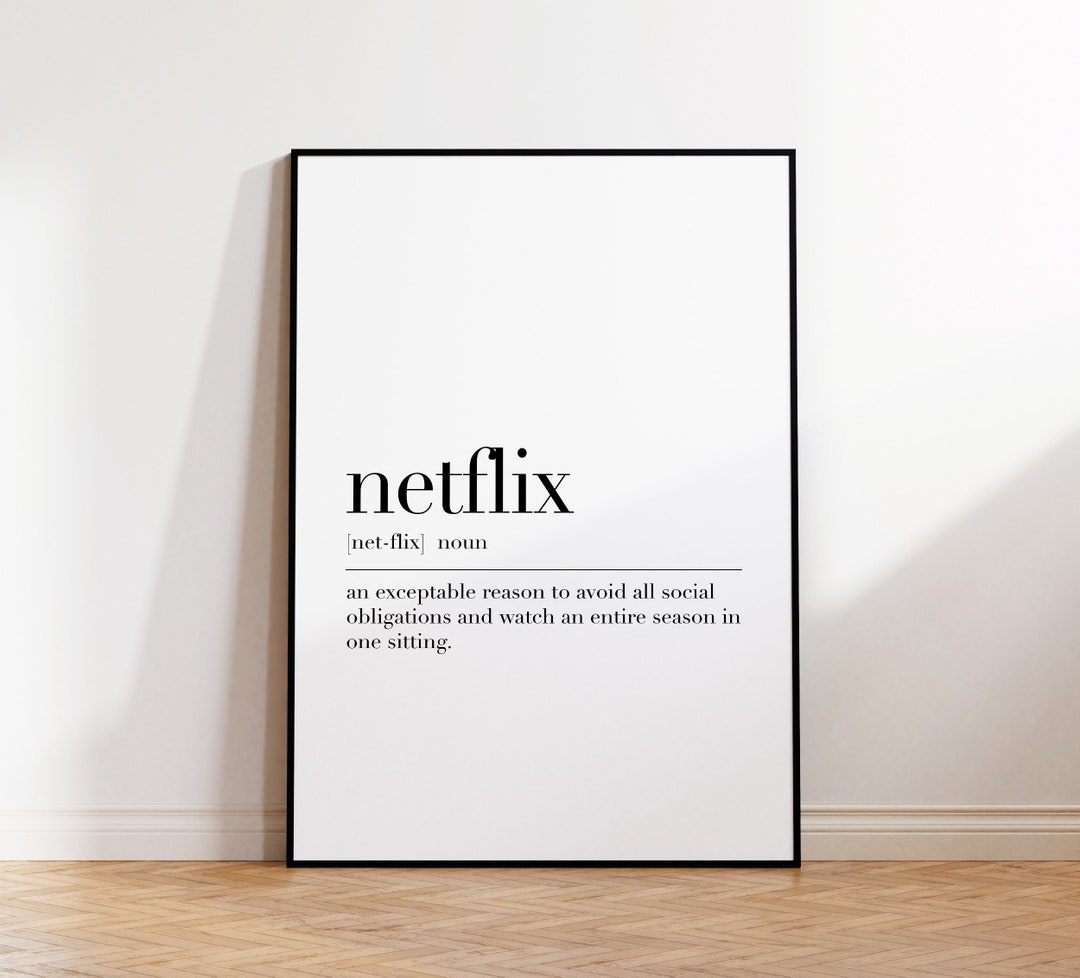 Netflix, Netflix Print, Netflix Poster, Netflix Definition, Netflix ...