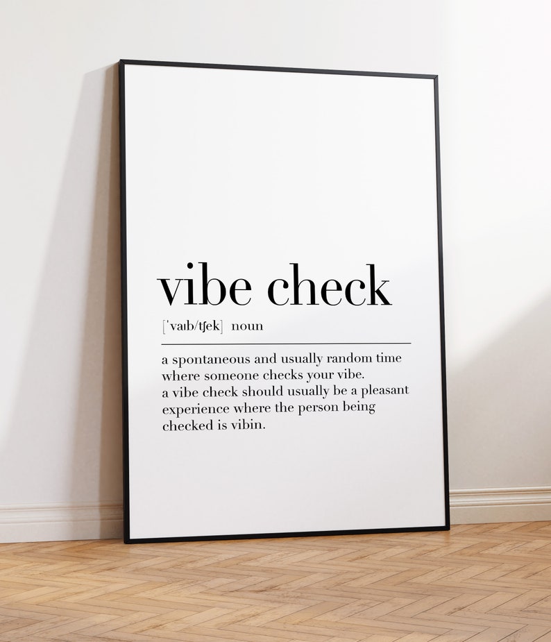 Vibe Check Poster, Underwriter Definition Print, Dictionary Poster ...