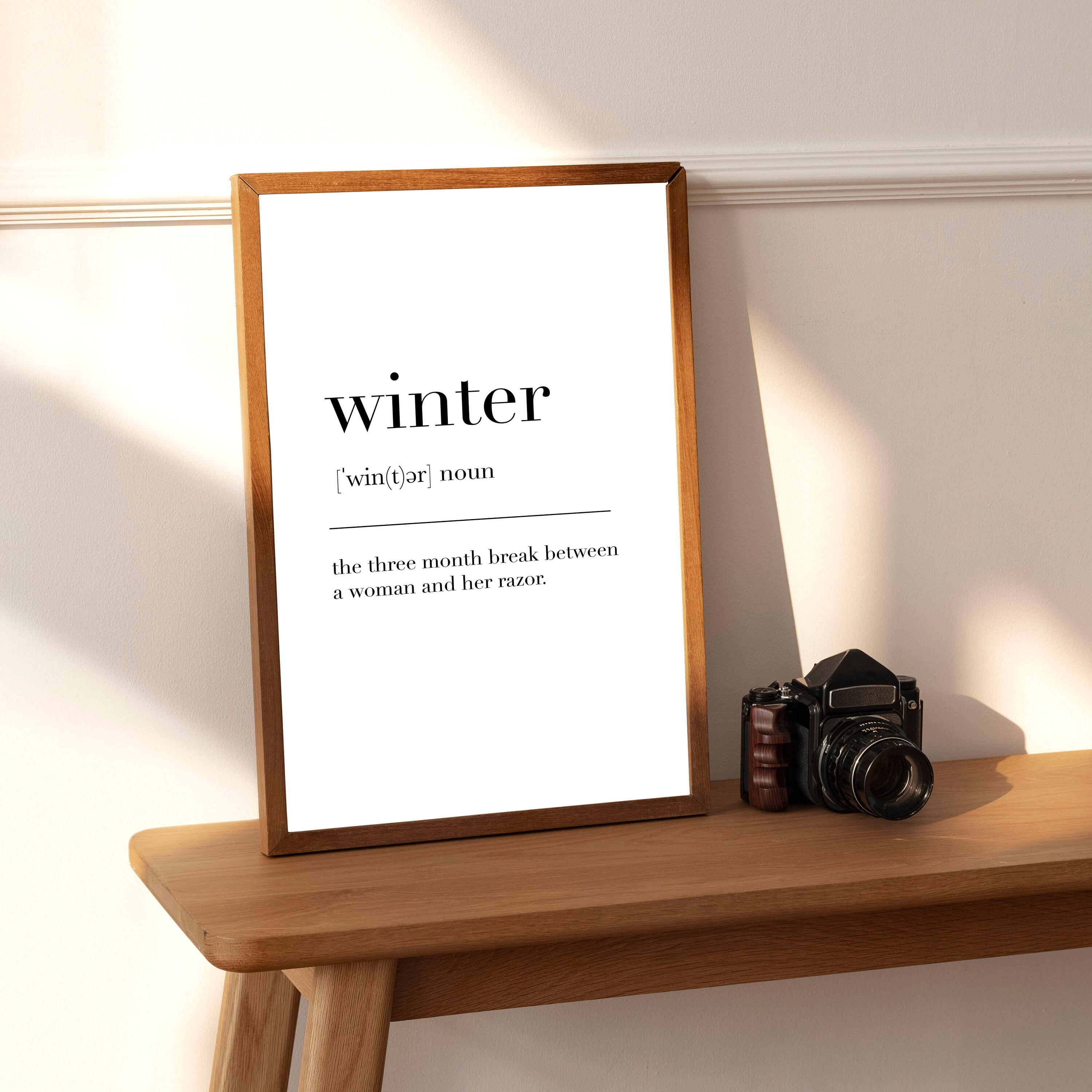 Winter Definition Printwinter Printgift for - Etsy UK