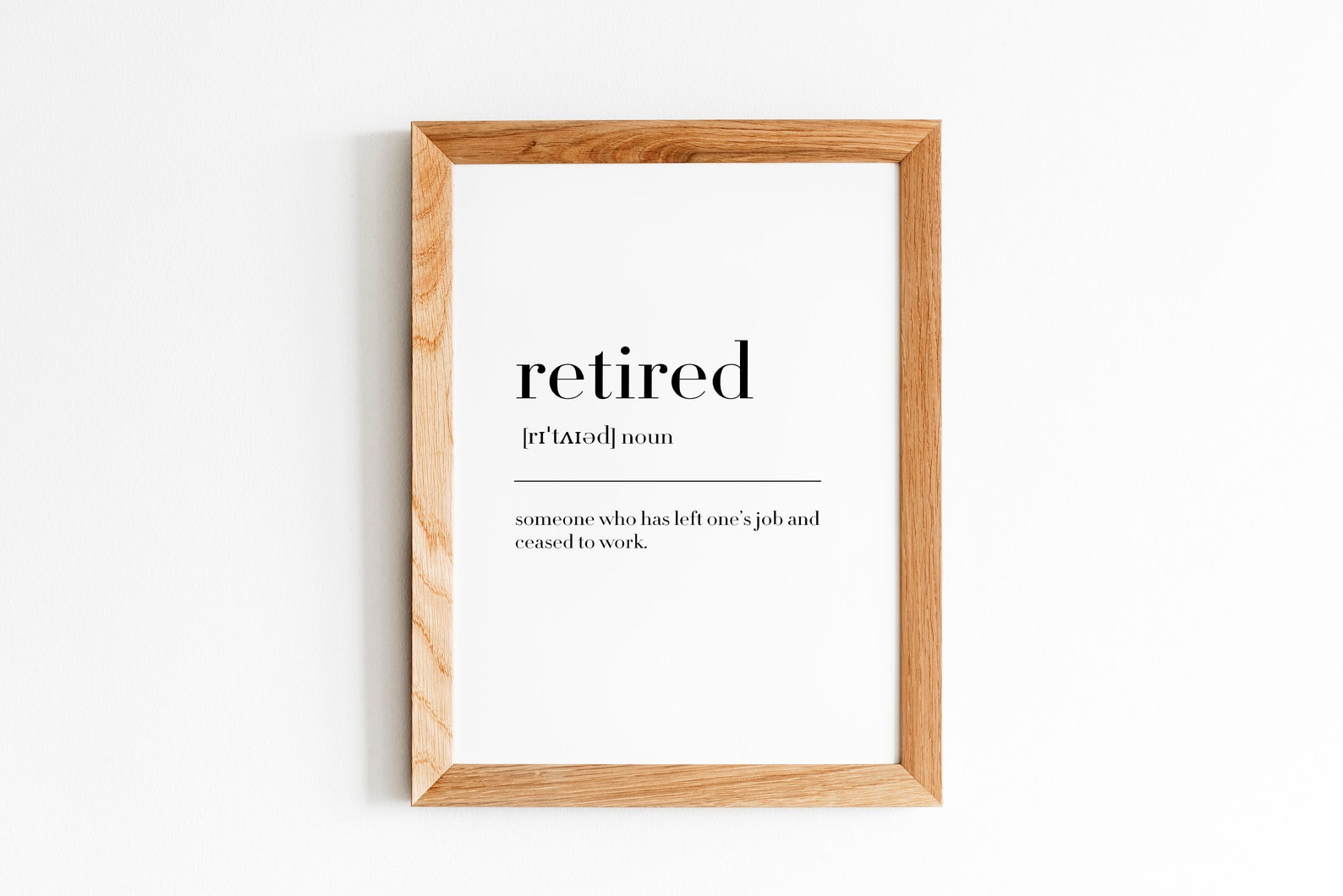 Retired Definition Print Retirement Poster Retired Print - Etsy