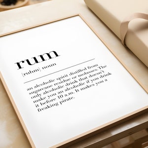 Rum, Rum Print, Rum Poster, Rum Definition, Rum Wall Decor Poster, Rum ...