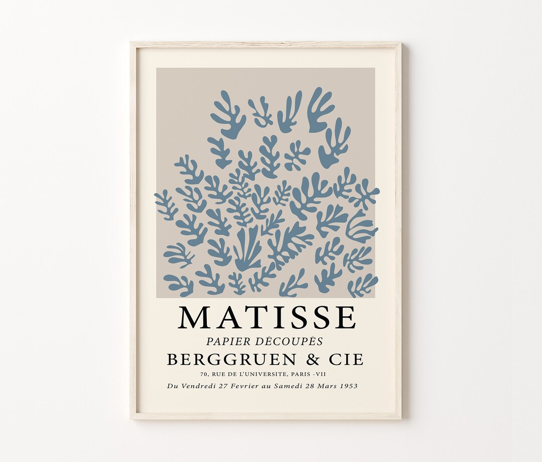 Matisse Print Blue, Matisse Wall Art, Exhibition Art, Henri Matisse ...