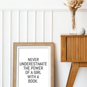 Never Underestimate the Power of a Girl With a Bookruth Bader - Etsy