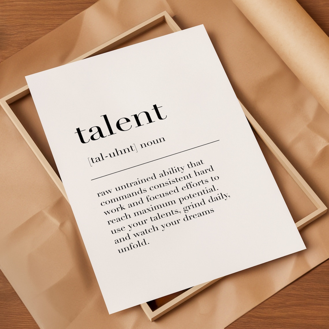 Talent, Talent Print, Talent Poster, Talent Definition Print, Talent ...