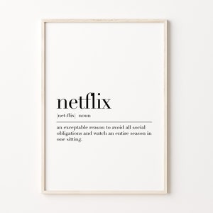 Netflix, Netflix Print, Netflix Poster, Netflix Definition, Netflix ...