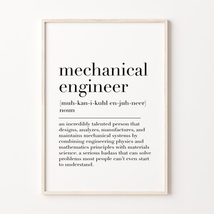Mechanical Engineer Definition, Gift for Engineers, Engineer Quote ...