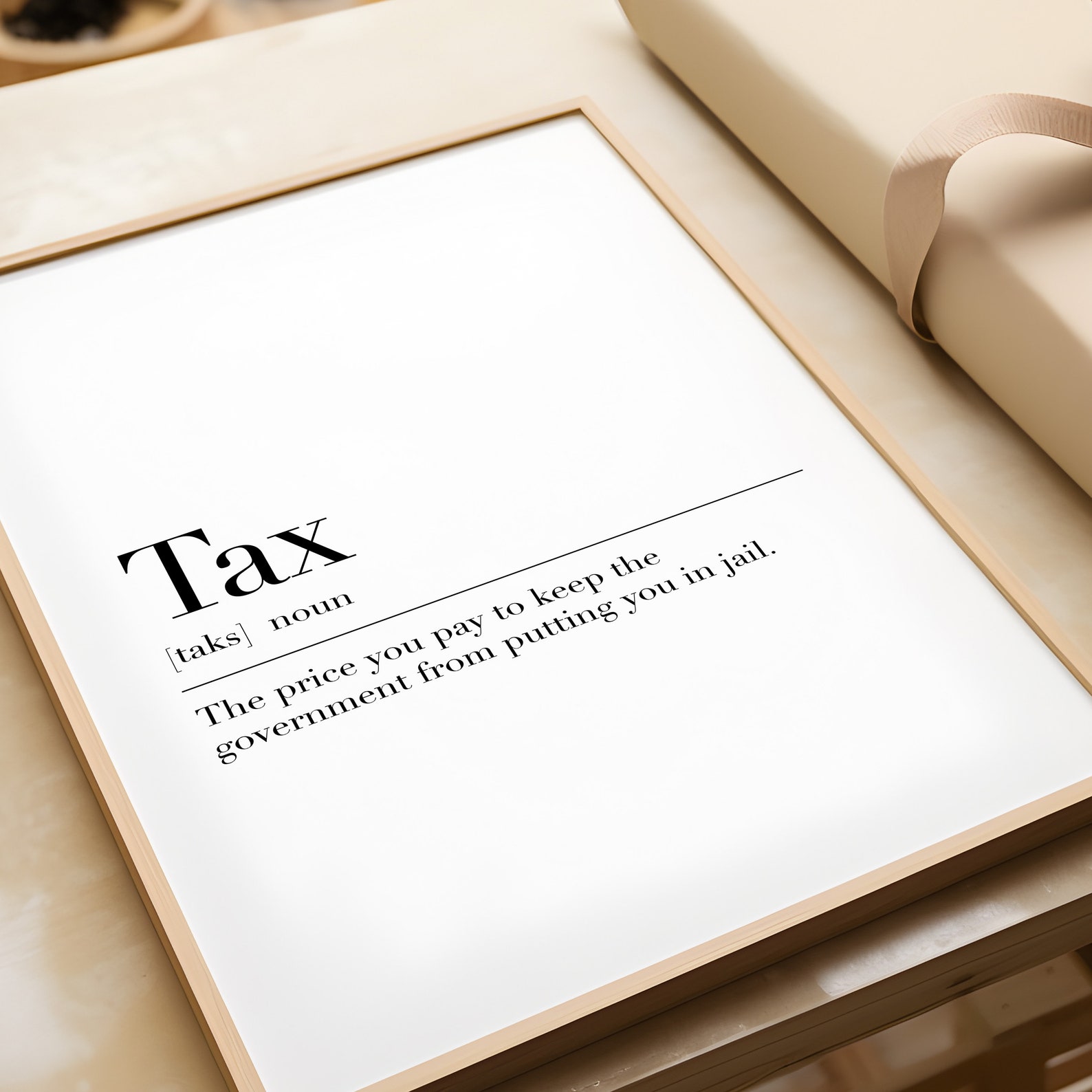 Tax, Tax Print, Tax Poster, Tax Definition Poster, Accountant Office ...